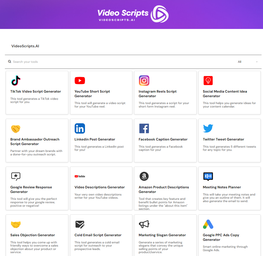 Home - Video Scripts